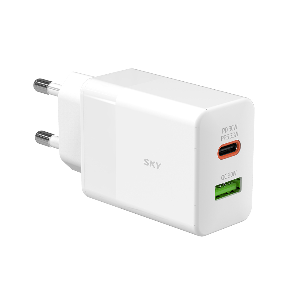 스카이 필 33W PD PPS USB C타입 듀얼 초고속 충전기 Q2Y - Frisbee
