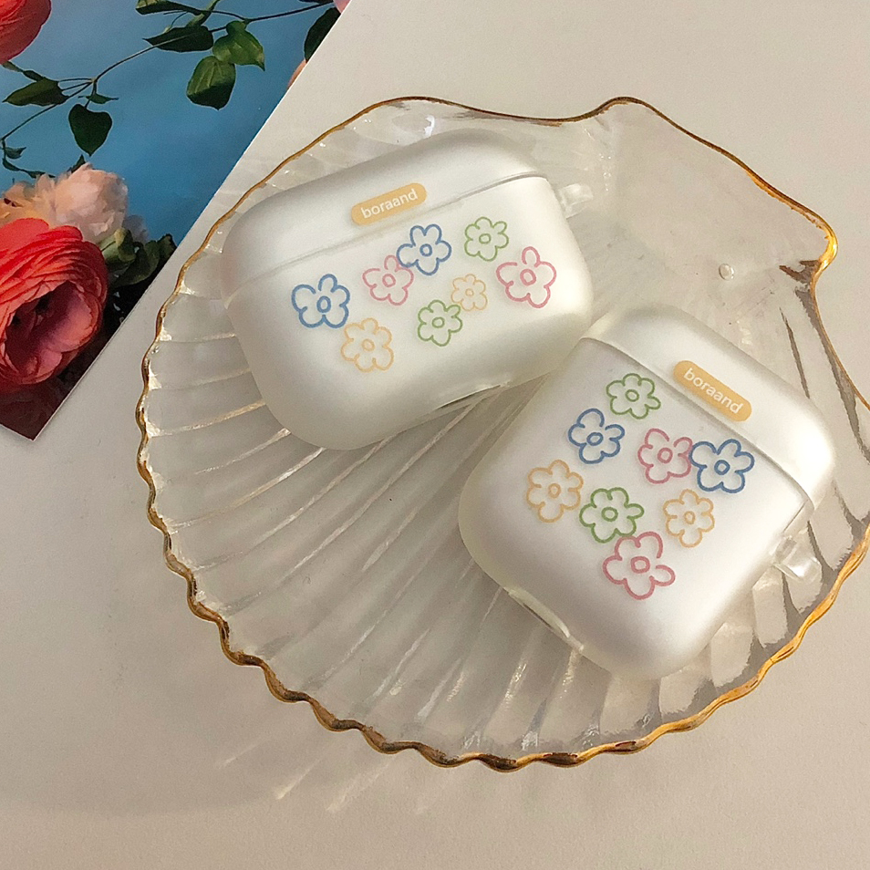보라앤드 Soft flower Aripods case - Frisbee