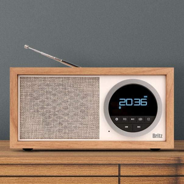 브리츠 알람시계 FM라디오 무선 블루투스 스피커 BA-MK77 - Frisbee