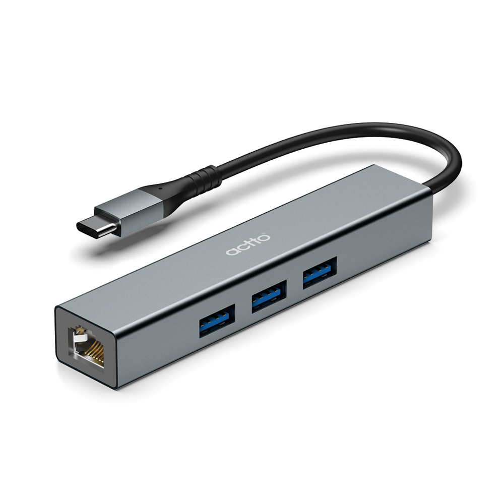 엑토 C타입 유선 랜카드 USB 3포트 멀티 허브 HUBL-05 - Frisbee