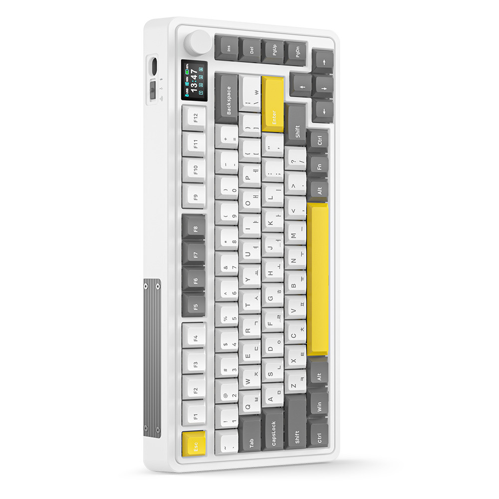 FL-ESPORTS CMK75 유무선 기계식 화이트 그레이 한글 / 게이트론 밀키 황축 PRO - Frisbee