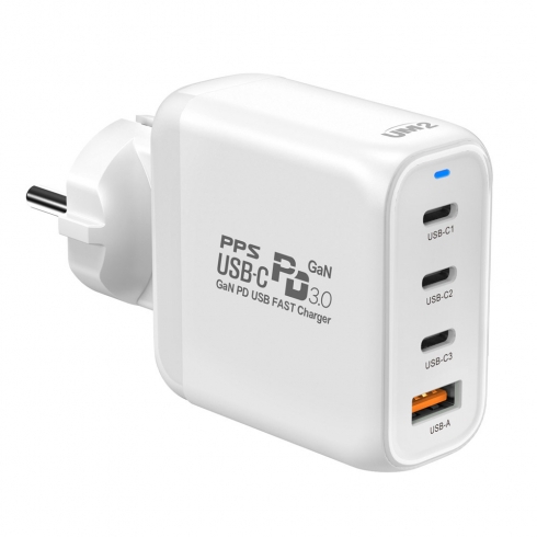 UM2 68W GaN PD 고속 충전기 4포트 C타입 - 화이트 - Frisbee