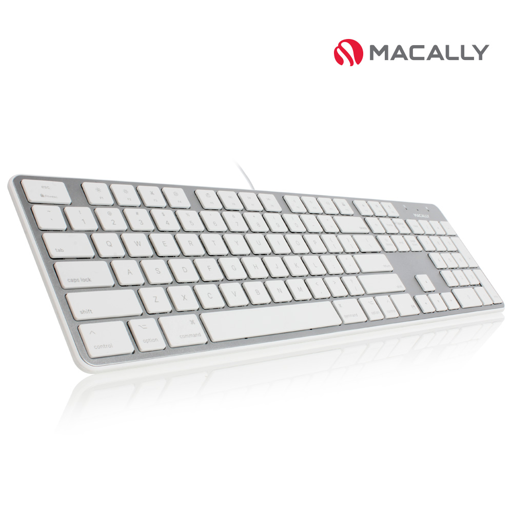 맥컬리 104 Key 울트라 슬림 알루미늄 USB 키보드 SLIMKEYPROA - Frisbee